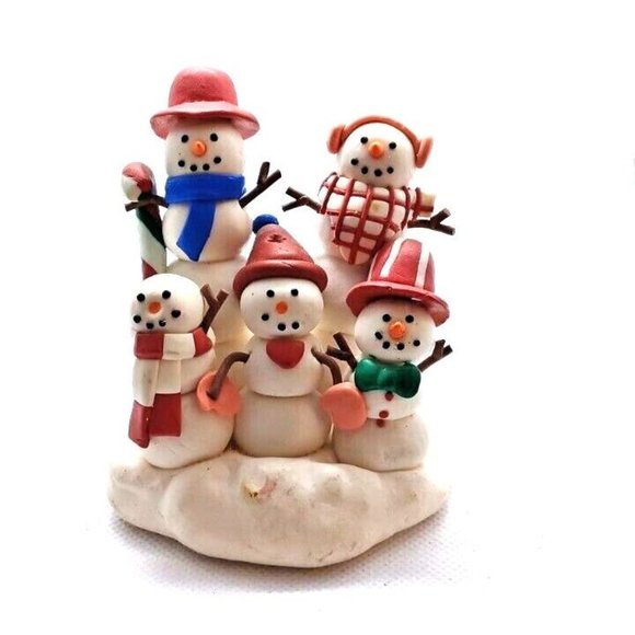 Enesco | Holiday | Vintage Enesco Snowman Family Figurine 997 Christmas ...